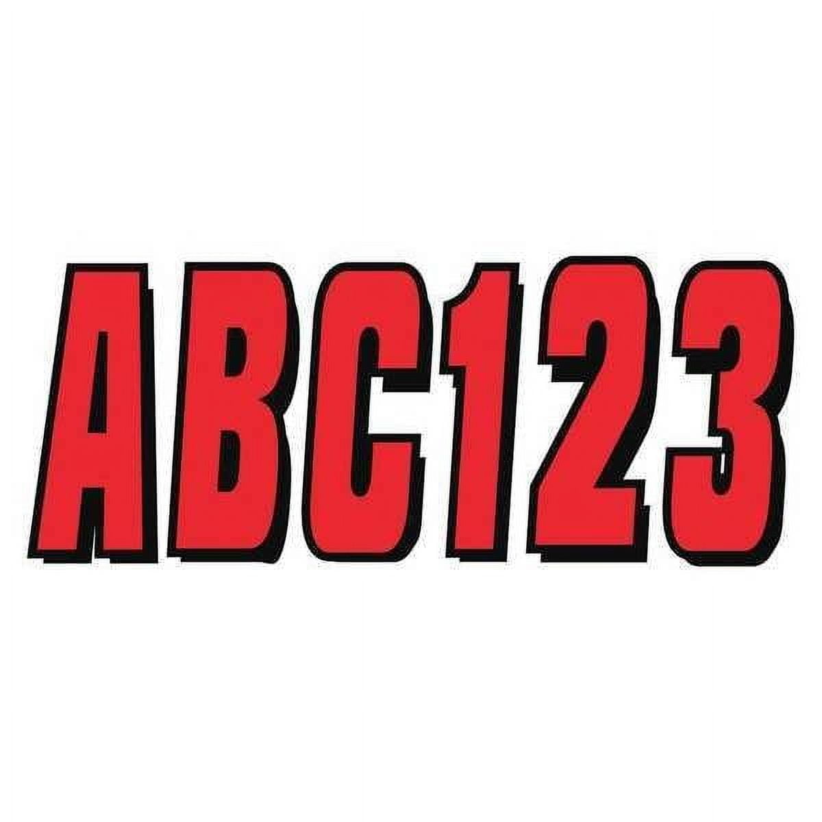 Hardline Products Number and Letter Combo Kit,Red,3 in. H GREBLK320 ...