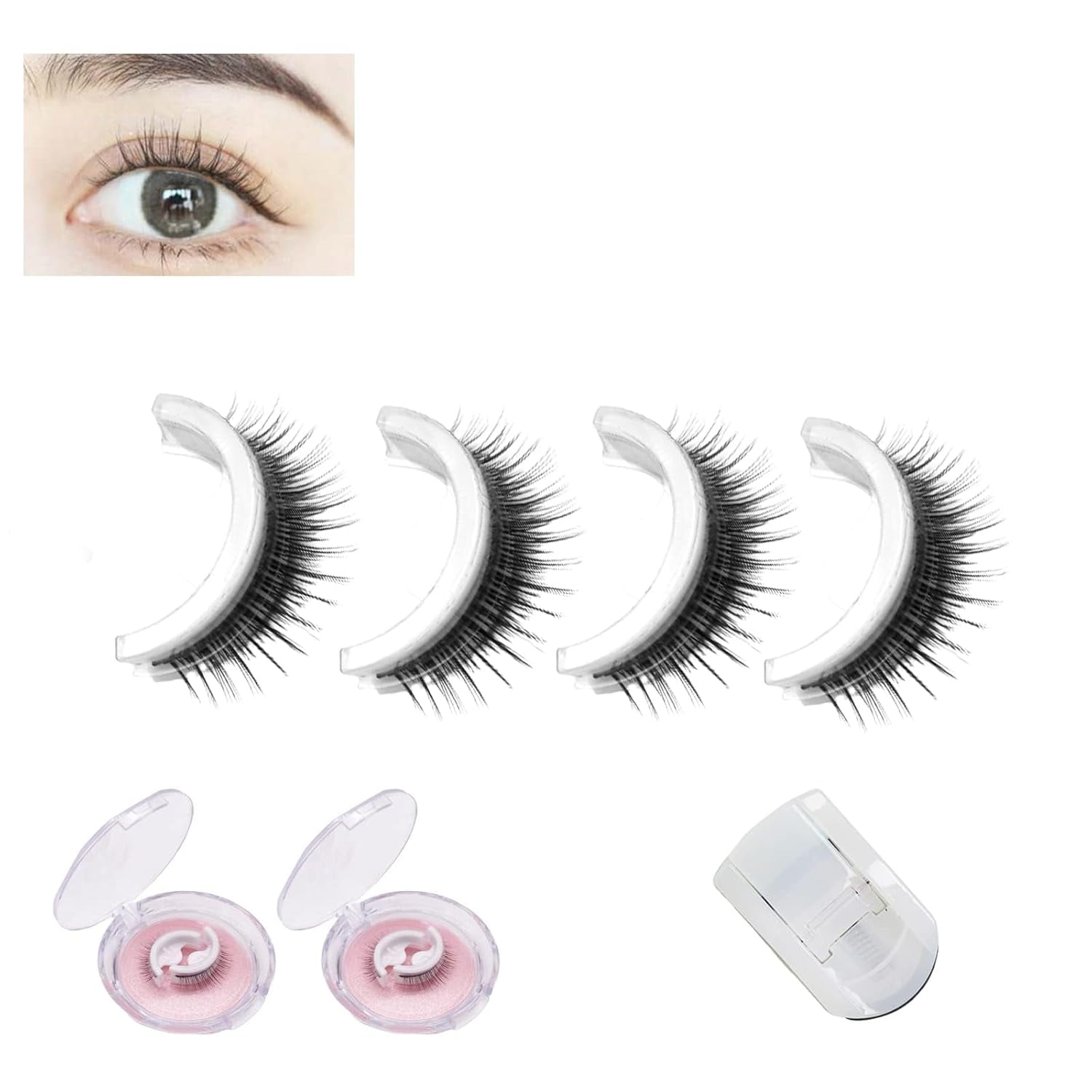 Hardpointing Reusable Self Adhesive Eyelashes, Hard Pointing Eyelashes ...