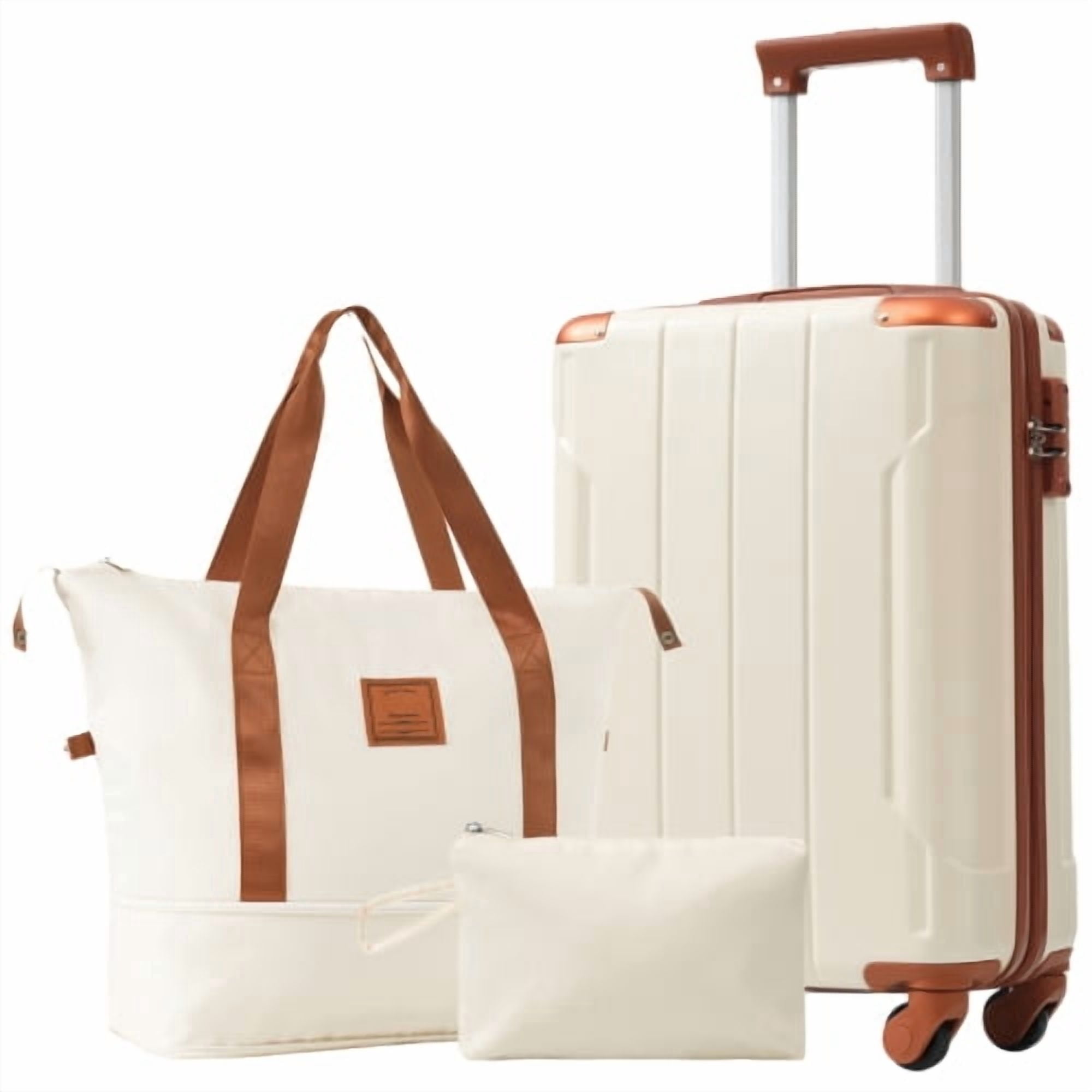 Carry on Luggage Sets 3 Piece Hard Shell Suitcase Lightweight ABS with ...