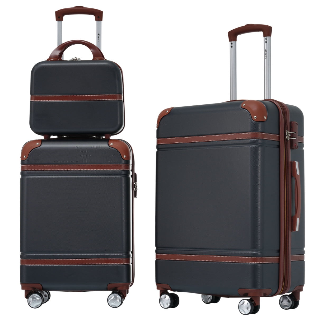 Hardshell Luggage Sets 3 Pieces,20"+24" Luggages and Cosmetic Case ...