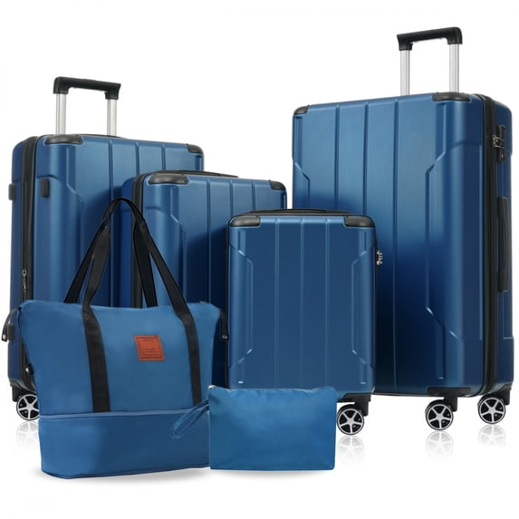 Hardshell Luggage Sets 6 Piece Suitcase Set - Expandable Lightweight ...