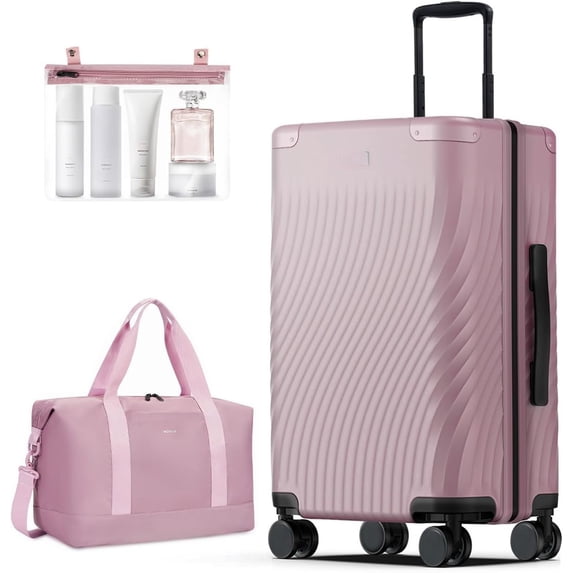 Hardside Expandable Carry Luggage, Recycled PC 24" Rolling Luggage ...