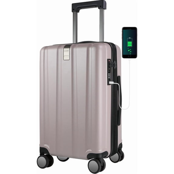 Hardside Expandable Carry Luggage with Spinner Wheels & Built-in TSA ...