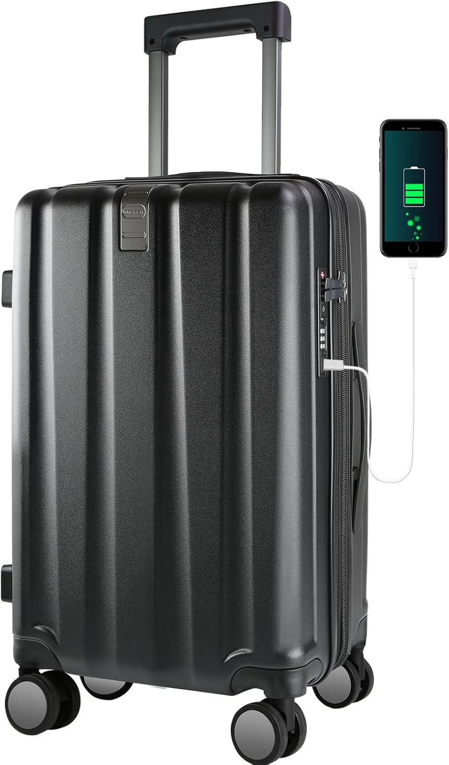 Hardside Expandable Carry On Luggage with Spinner Wheels & Built-in TSA ...