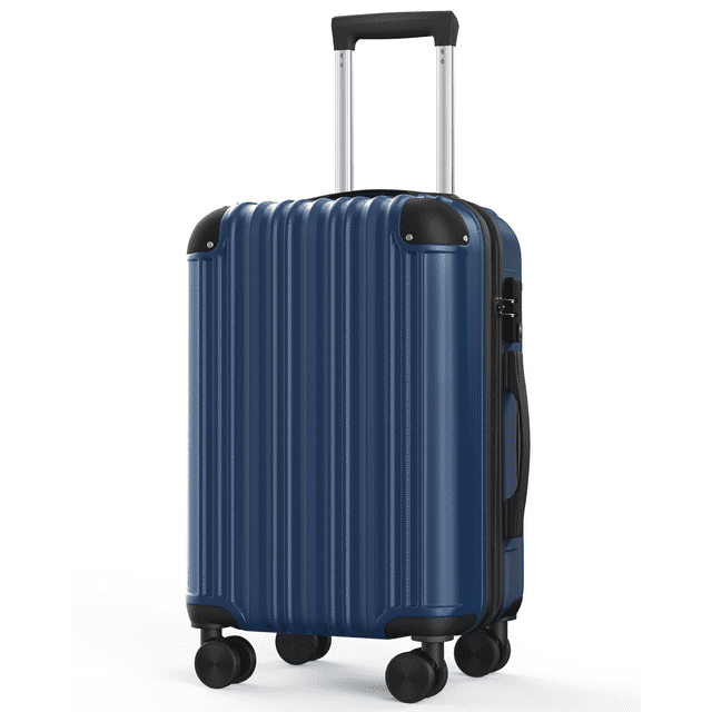 Walmart Hardside Expandable Spinner Luggage, 20" Carry-on, Navy Blue ...