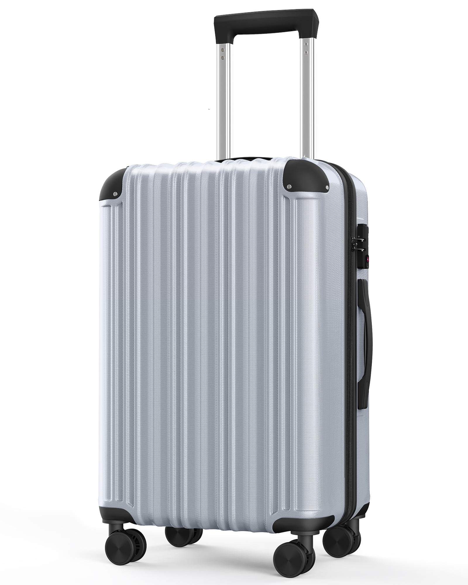 Hardside Expandable Spinner Luggage, 20" Carry-on Suitcase, Silver ...