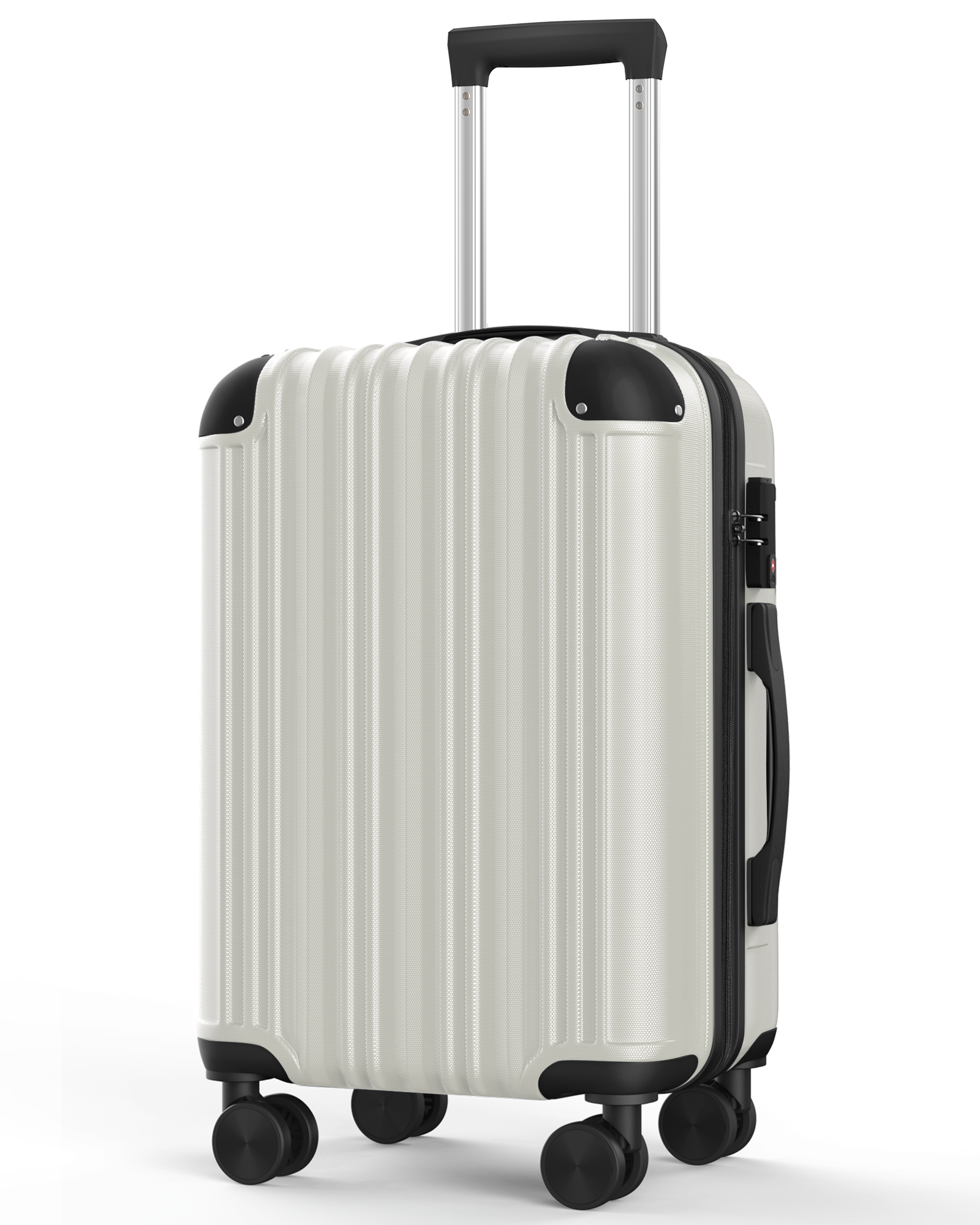 Hardside Expandable Spinner Luggage, 20" Carry-on Suitcase, White ...