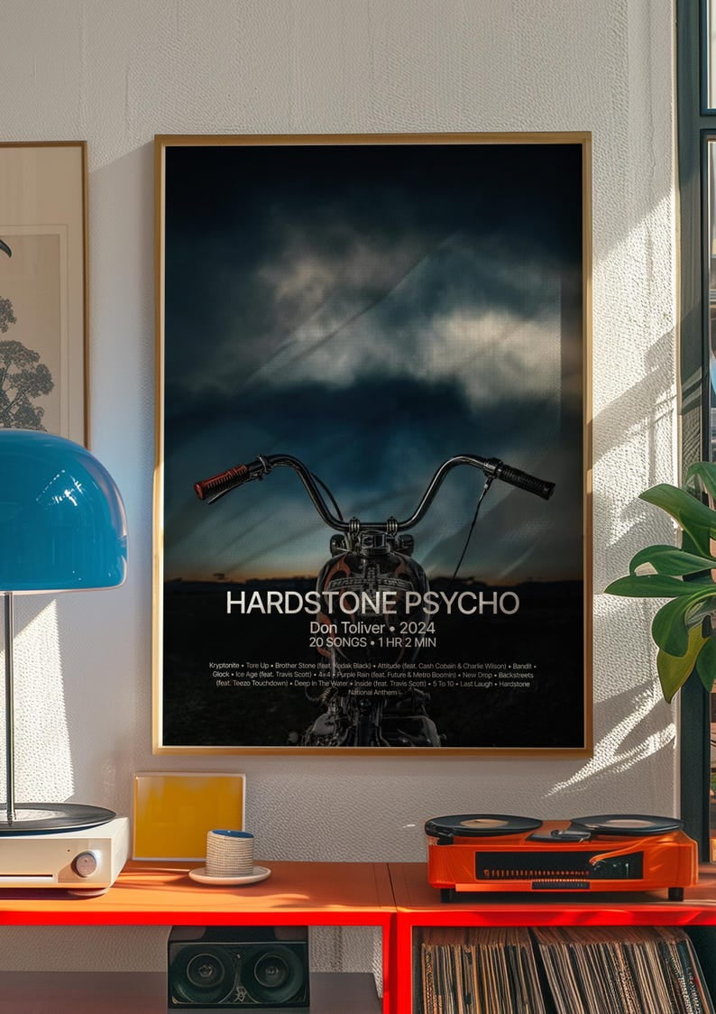 Hardstone Psycho Album Poster, Don Toliver Dark Hip Hop Wall Art ...
