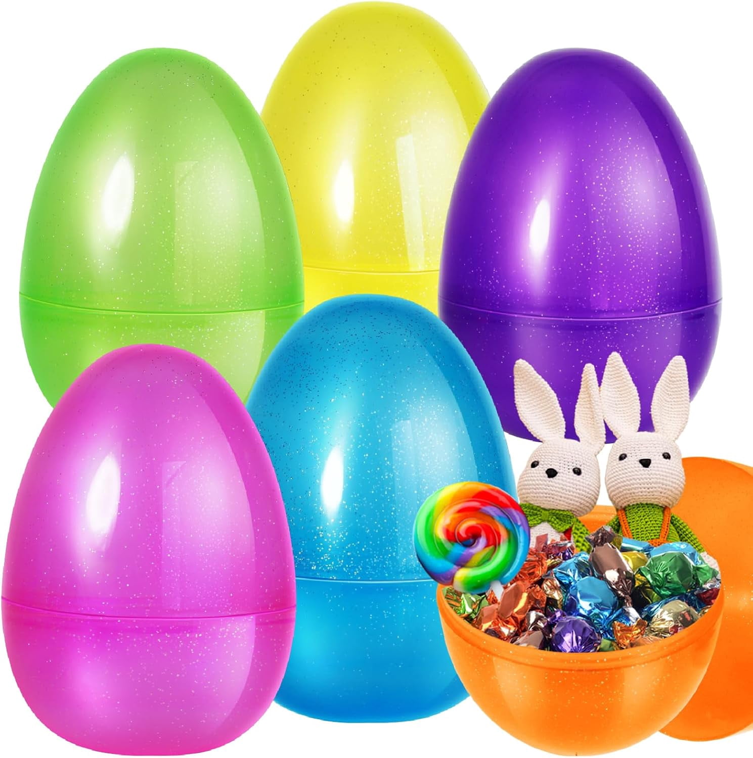 Large Easter Eggs Bulk Fillable Giant Easter Eggs 7 8 Jumbo Empty ...