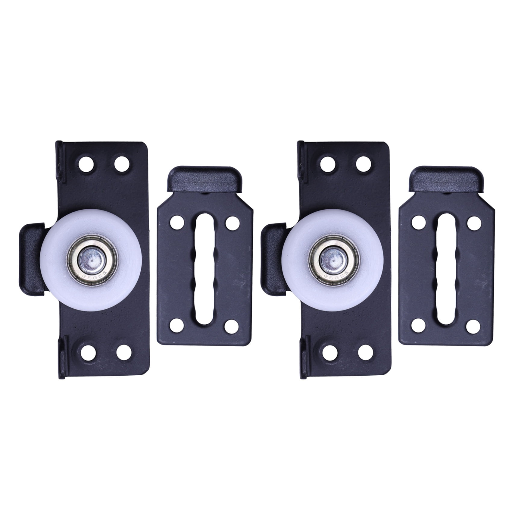 Hardware Accessories 4 Pcs Sliding Door Wardrobe Pulleys Wooden Door ...