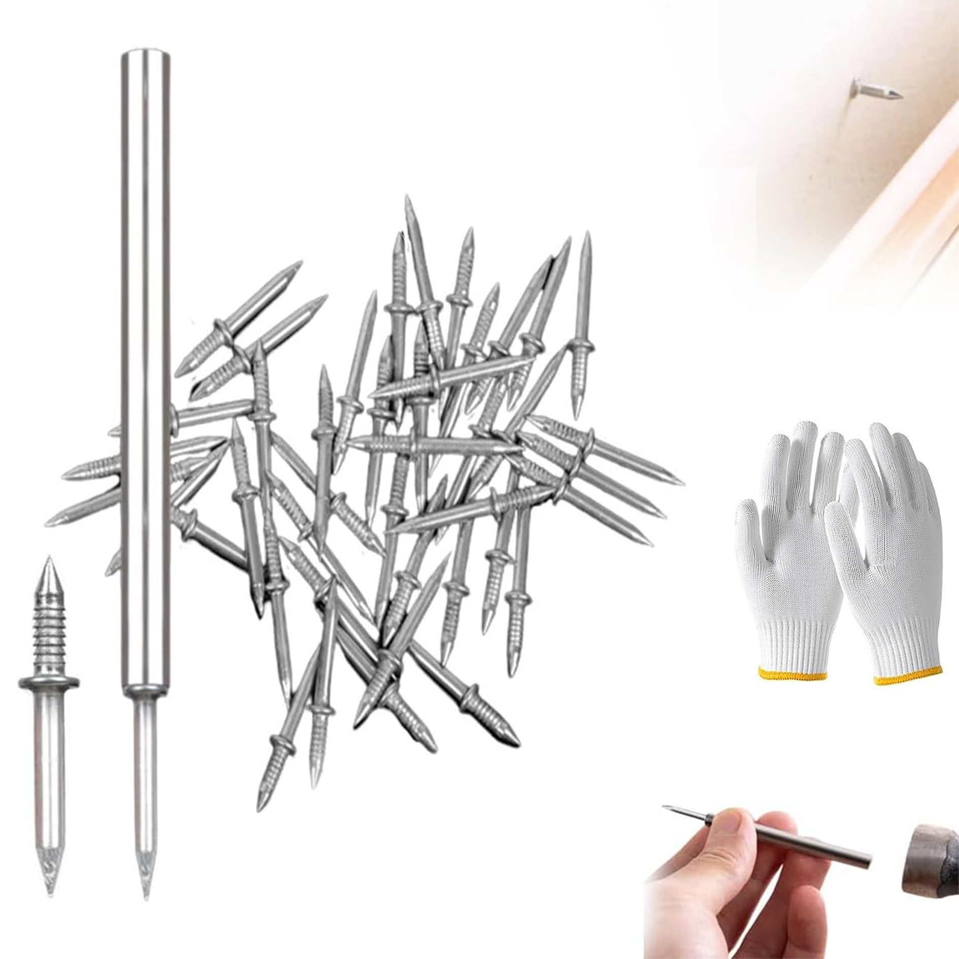 Hardware Carbon Steel Nails For Seamless Installation, Double-Head ...