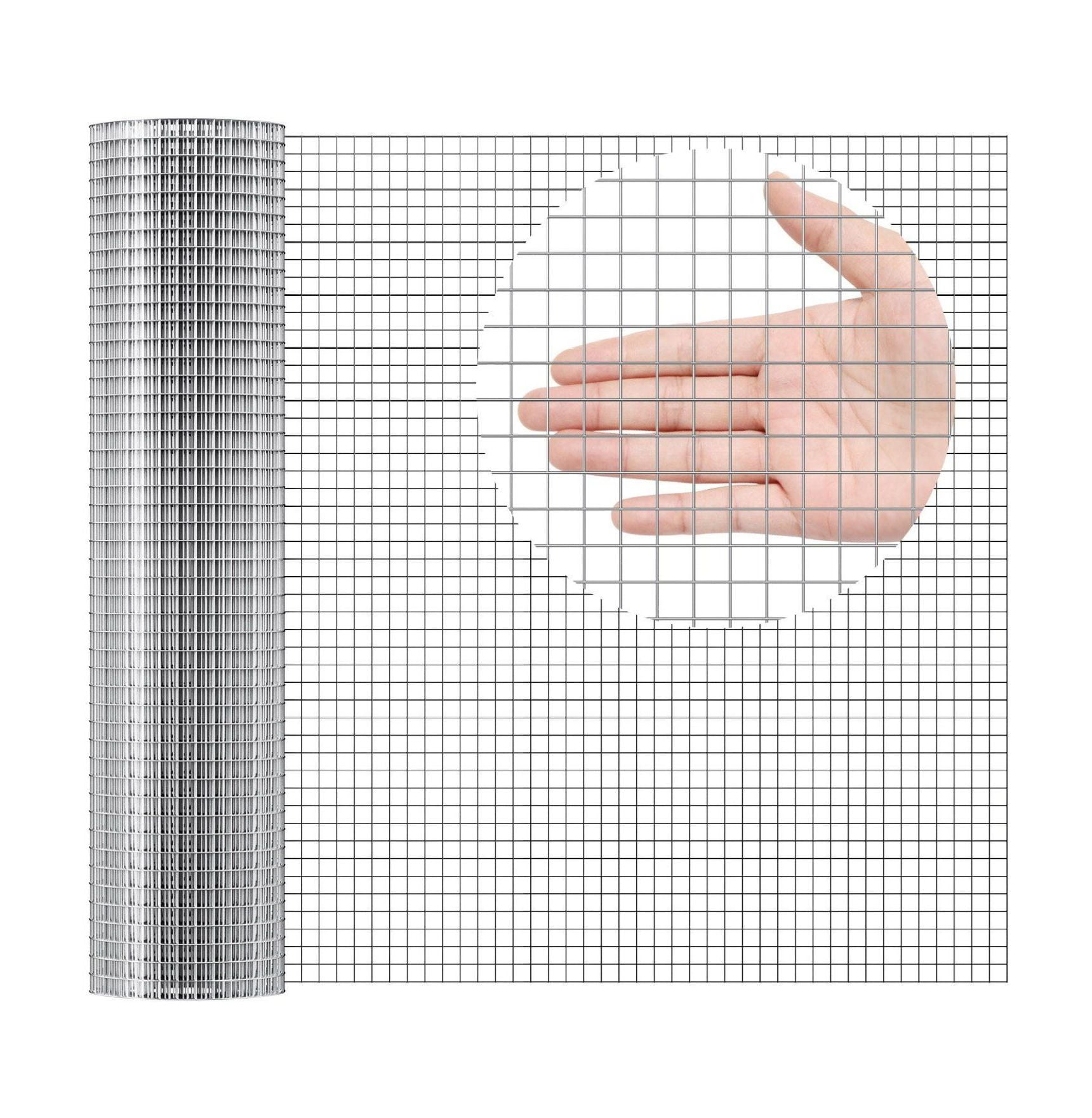 Hardware Cloth 1/2 Inch, 24in x 25ft - 19 Gauge Galvanized Wire Mesh ...