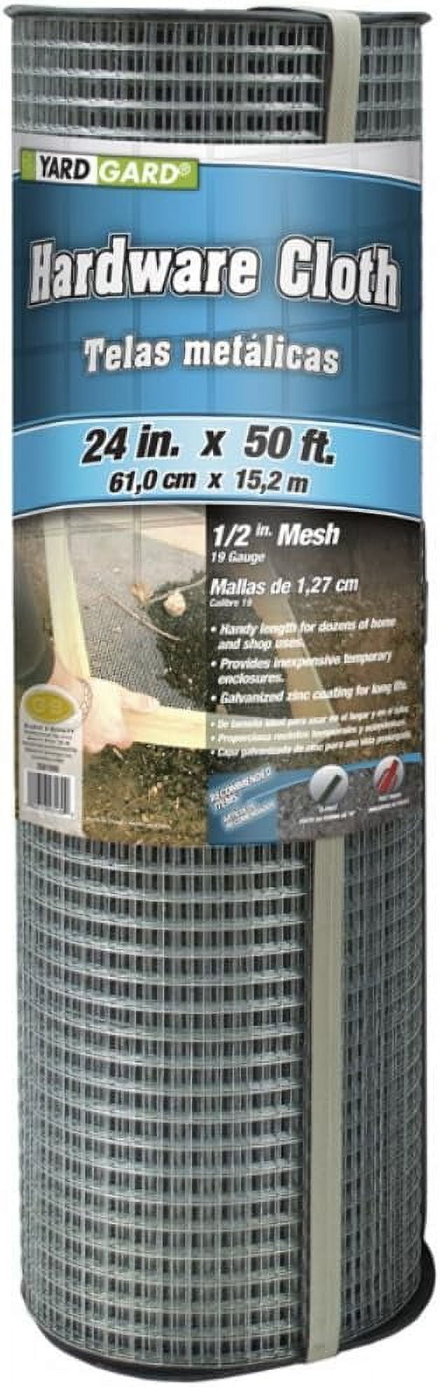 Hardware Cloth 1/2 Inch Mesh 24 Inch X 10 Foot 19 Gauge Galvanized ...
