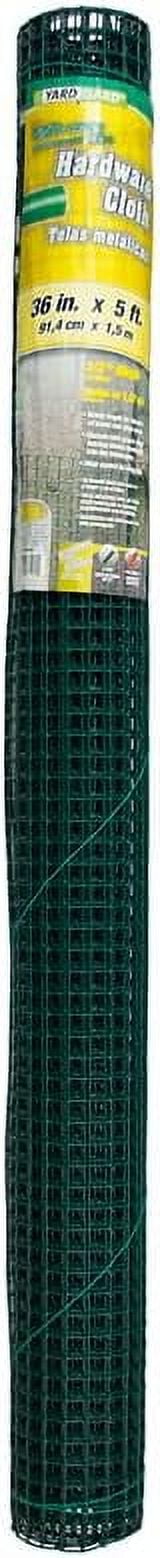 Hardware Cloth 1/2 Inch Mesh 36 Inch X 5 Foot 19 Gauge Green Vinyl ...