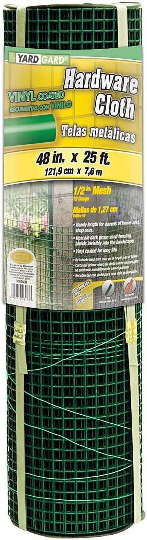 Hardware Cloth 1/2 Inch Mesh Inch X 25 Foot 19 Gauge Green Vinyl Coated ...