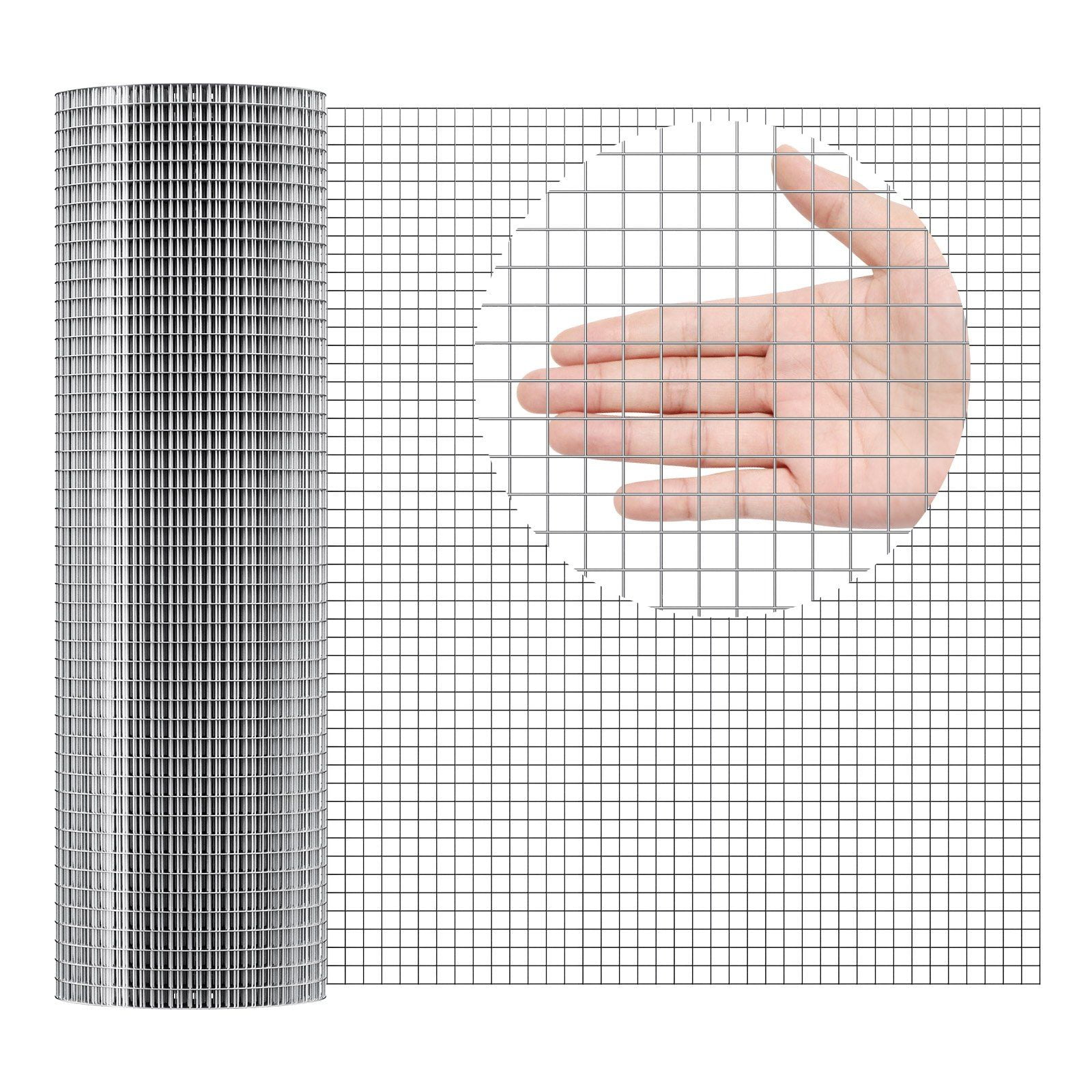 Hardware Cloth, 1/2 inch 24in x 50 ft 19 Gauge, Hot Dipped Galvanized ...