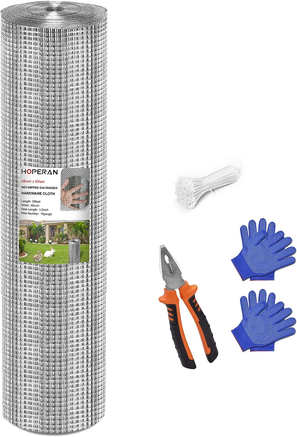 Hardware Cloth 1/2 inch 36 x 50 Ft Mesh 19 Gauge Chicken Wire Mesh- Hot ...