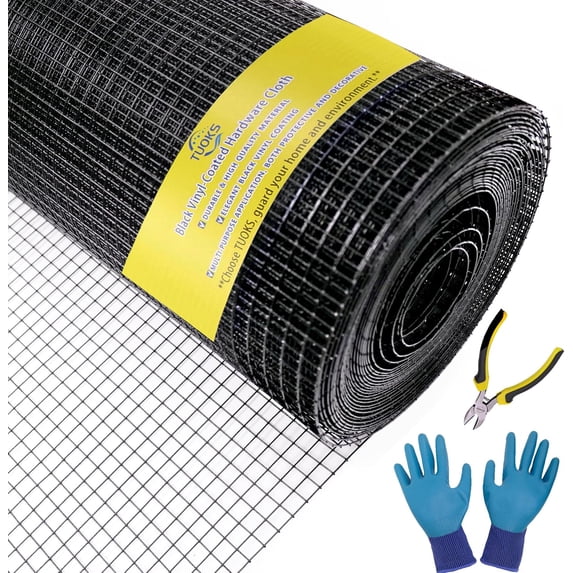 Hardware Cloth 1/2 inch 48 x 100 ft 19-Gange PVC Coated Wire Mesh Roll ...