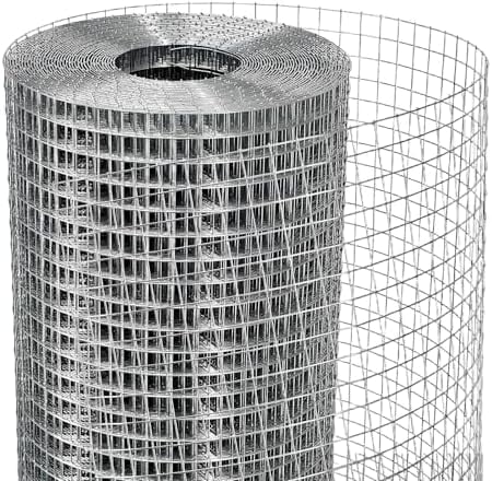 Hardware Cloth 1/2 inch 60 x 100 ft 19 Gauge, Wire Mesh Roll, Chicken ...