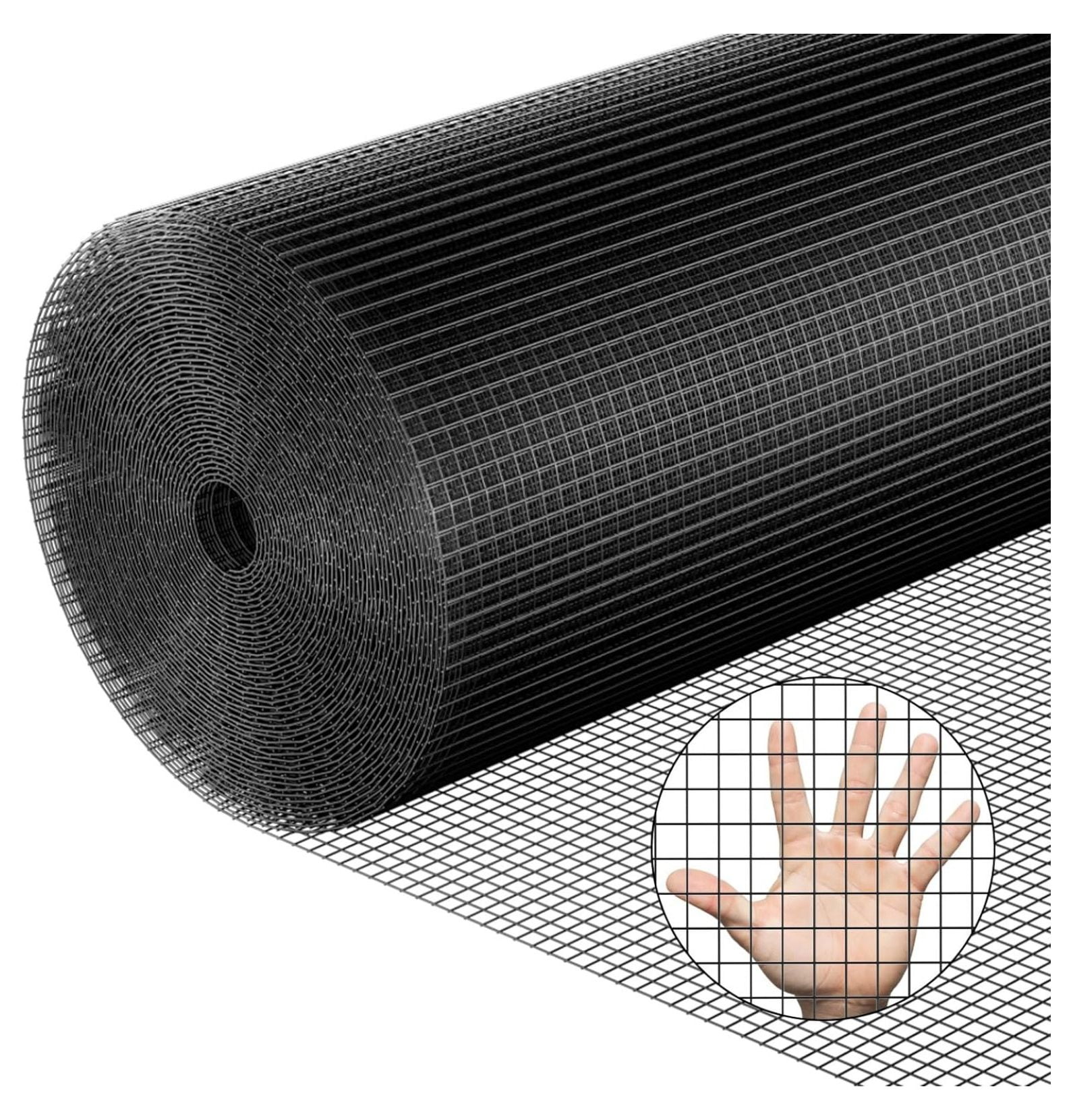 Hardware Cloth 1/2 inch x 100 ft Heavy Duty Black Chicken Wire Fencing ...