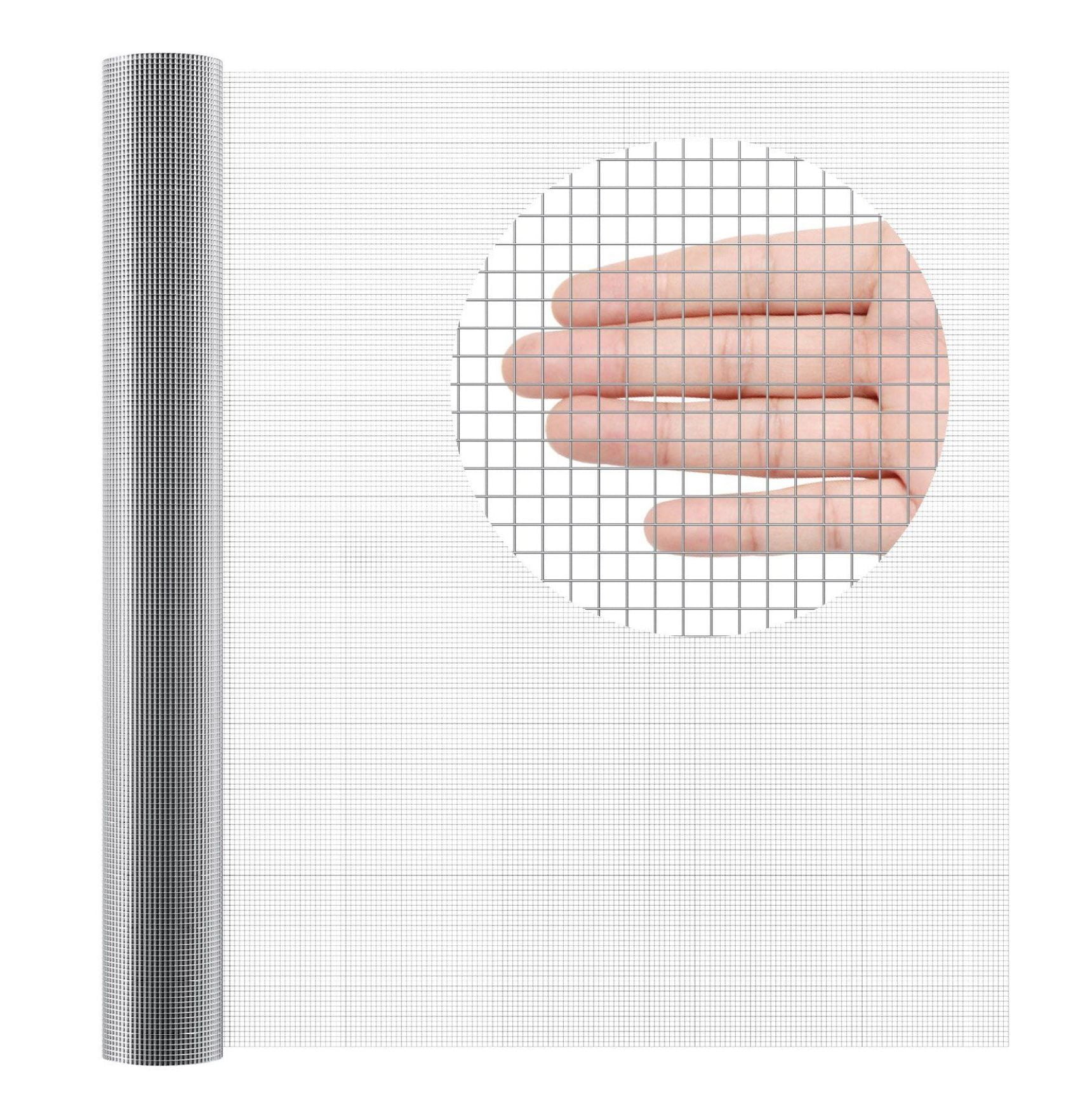 Hardware Cloth 1/4 Inch, 48in x 50ft, 23 Gauge Galvanized Wire Mesh ...