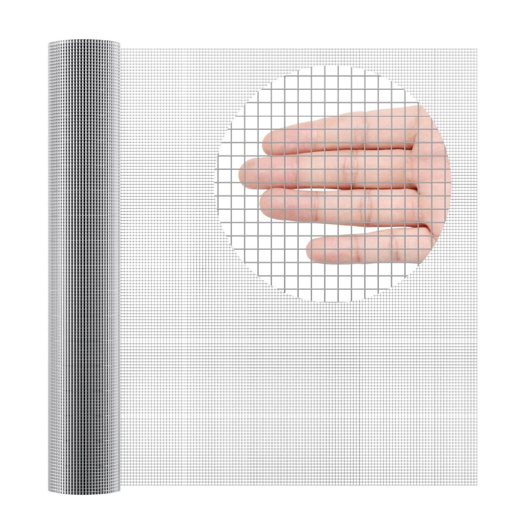 Hardware Cloth 1/4 inch, 36x50 ft 23 Gauge Galvanized Wire Mesh ...