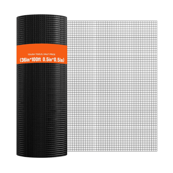 Hardware Cloth 36x100 ft, 19 Gauge Galvanized Wire Mesh, Vinyl Coated ...