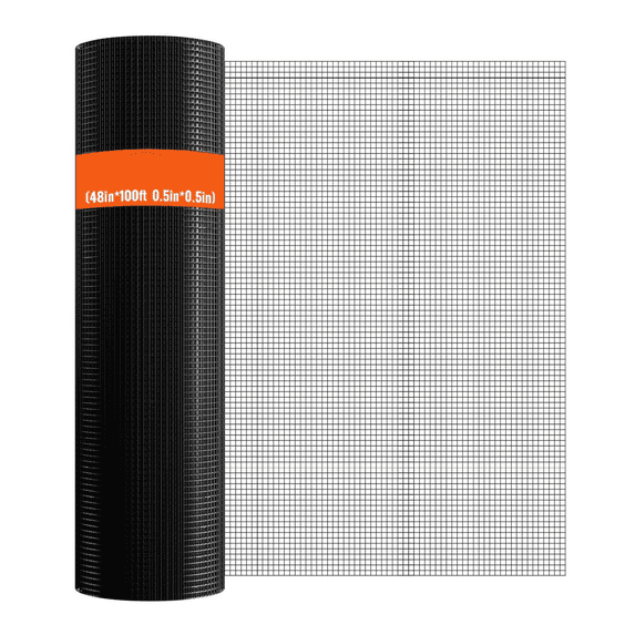 Hardware Cloth 48''x100', 19 Gauge Galvanized Wire Mesh Roll, Vinyl ...