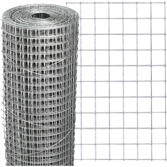 Hardware Cloth 8'' x 10' 1/2 in Galvanized Wire Mesh Roll (19 GA ...