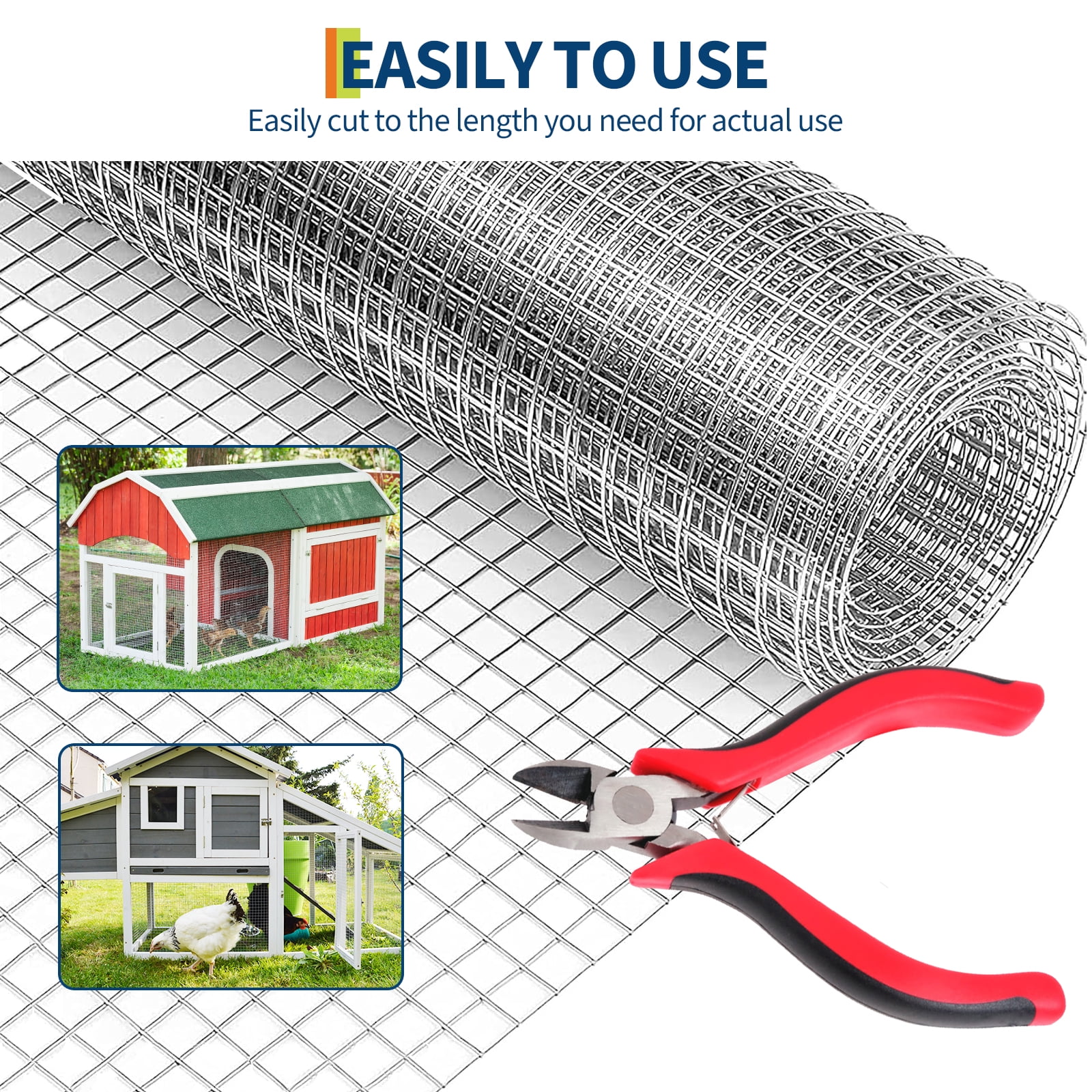 Hardware Cloth Heavy Duty Galvanized Chicken Wire Mesh Roll, Hot-Dipped ...