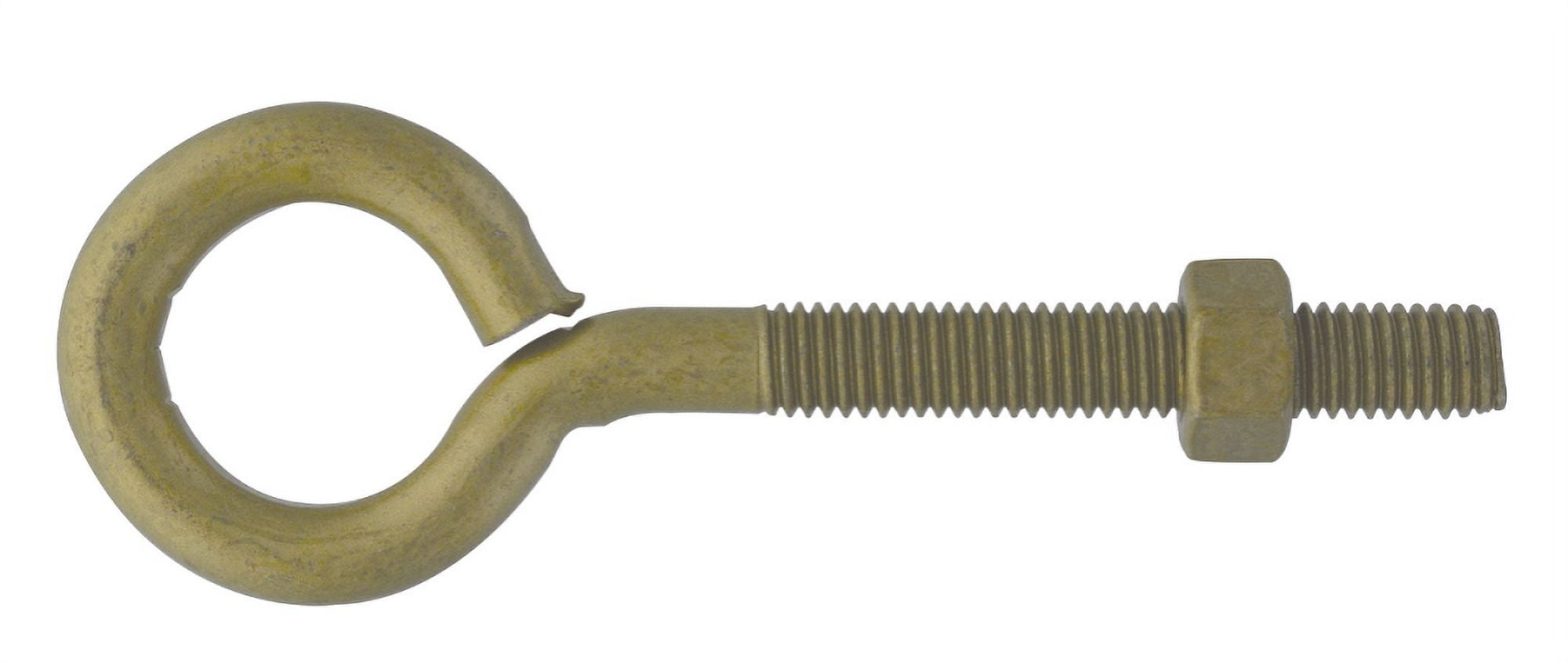 Hardware Essentials 322608 Gold-Plated Fg Eye Bolt w/ Hex Nut, 1/2-13X6 ...