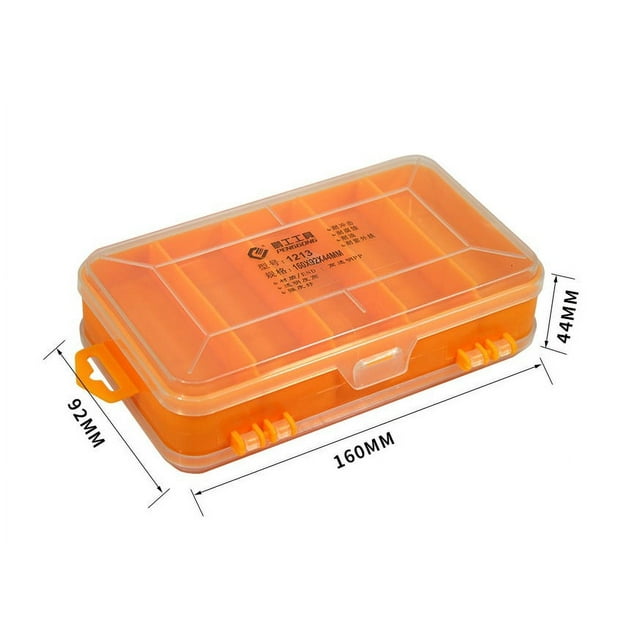 Hardware Organizer Box Plastic Organizer Box Double Sided Compartment ...