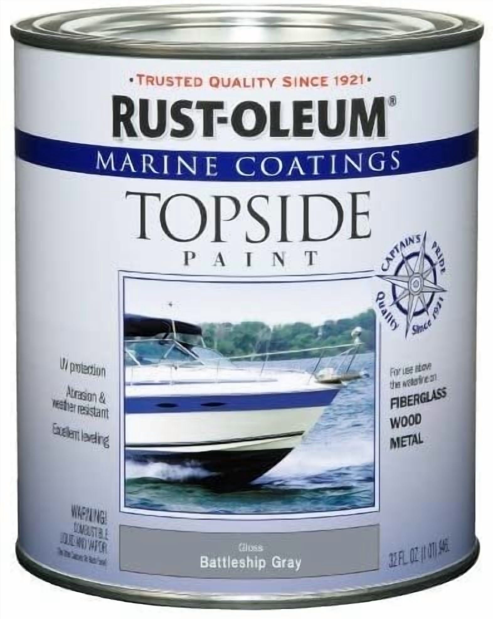 Hardware & Outdoor 207005 Battleship Gray Rust-Oleum Marine Topside ...