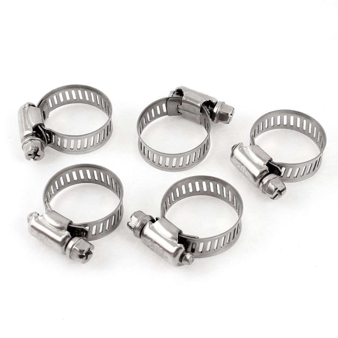 Hardware Parts Hose Pipe Fastener 16mm-25mm Clamp Hoop 5Pcs - Walmart.com