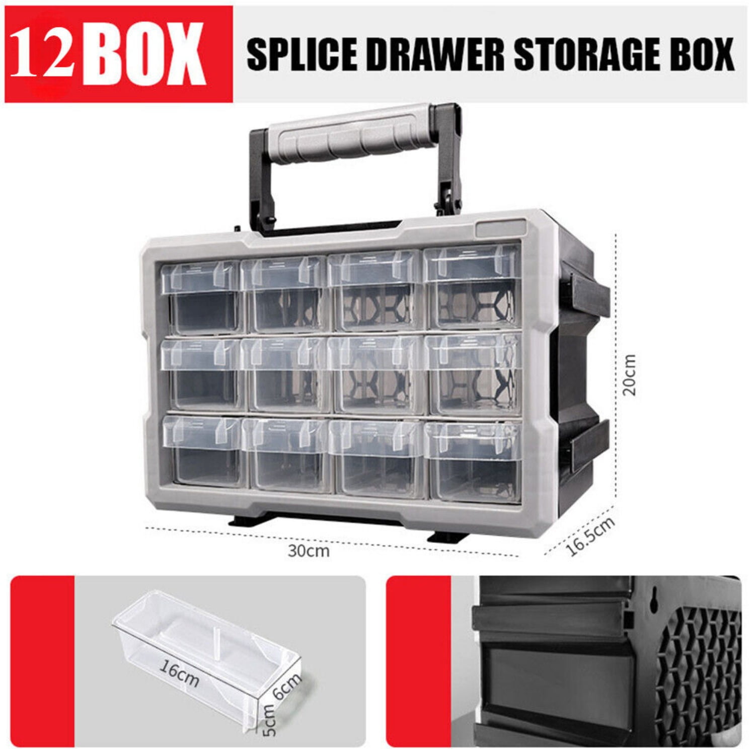Hardware Parts Toolbox Multi-grid Drawer Organizer Accessories for ...