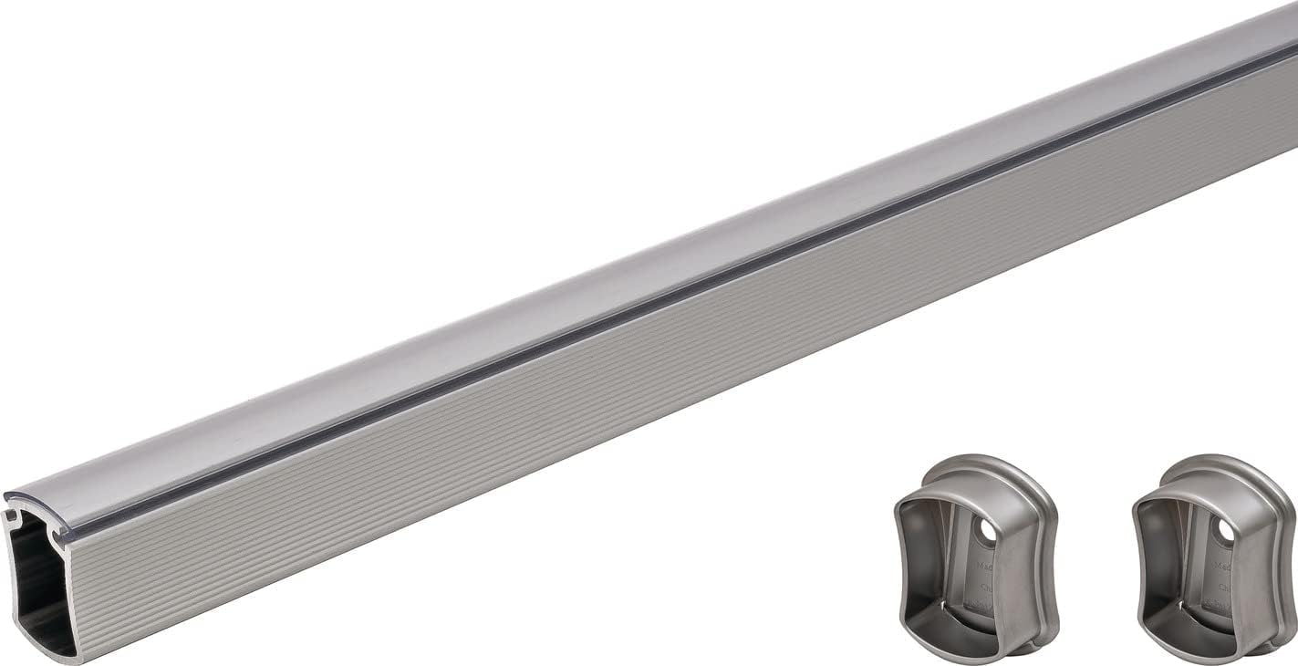 Hardware Premium Wardrobe Closet Rod Concave Shape with End Supports ...