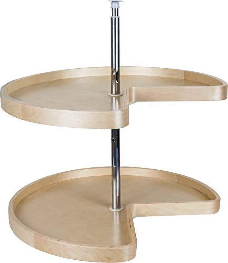 Hardware Resources 2-Tier Lazy Susan Corner Shelf - Kidney-Shaped ...