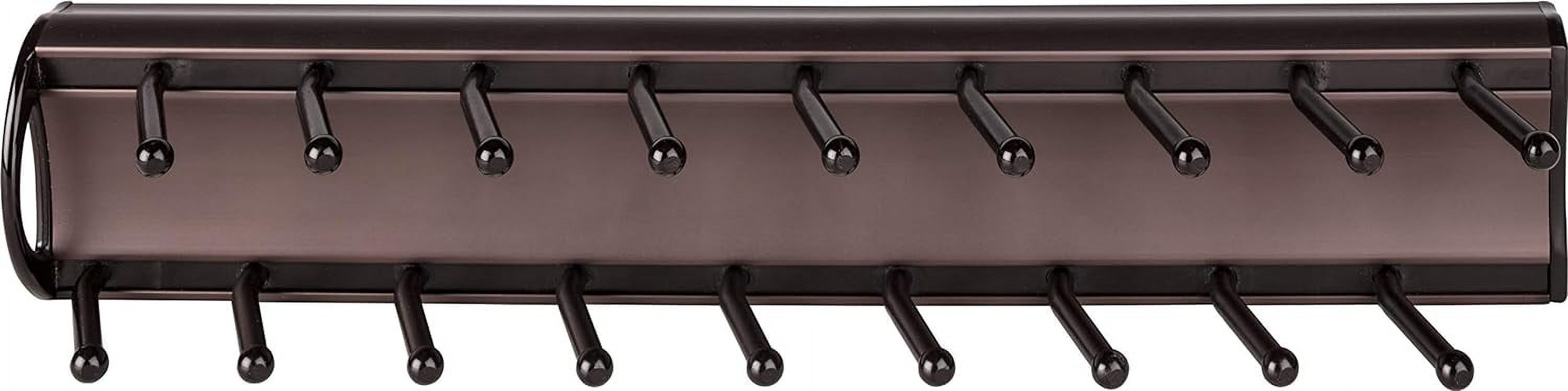 Hardware Resources 355T 18 Hook Pull Out Tie Rack - Dark Bronze ...