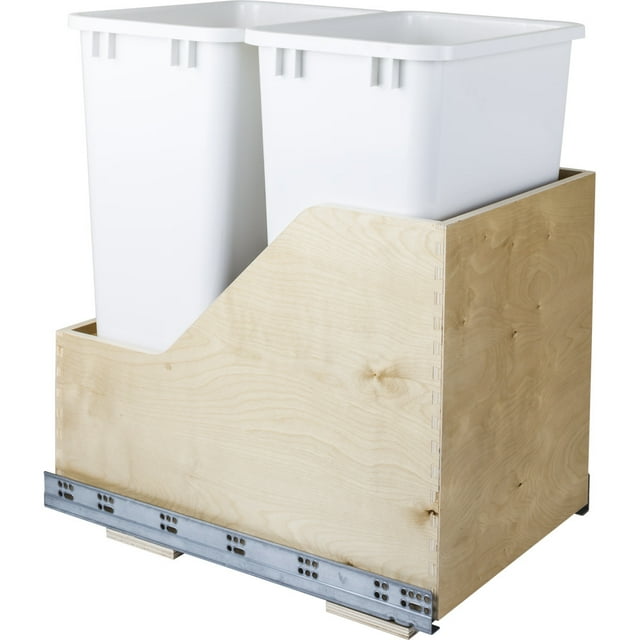Hardware Resources Can-Wbmd50 Bottom Mount Double Pull Out Trash Can ...