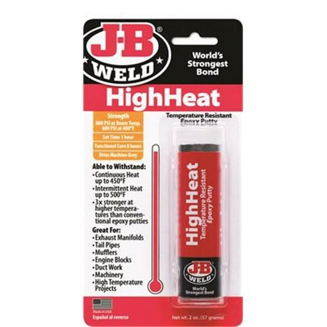 HardwareExpress J-B Weld High Heat Epoxy Putty- 2 oz. - Walmart.com