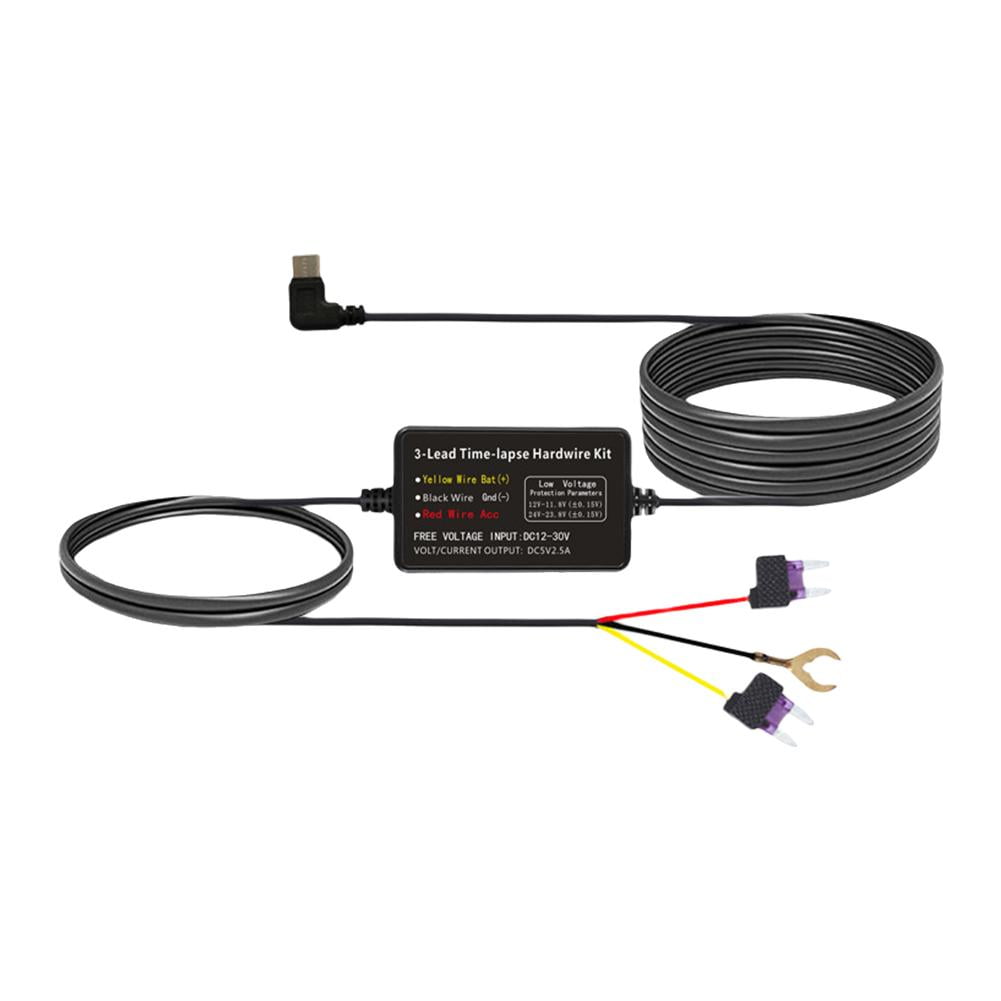 Hardwire Cable Kit Step-Down Line Mini USB Interface Charger Dashcam ...