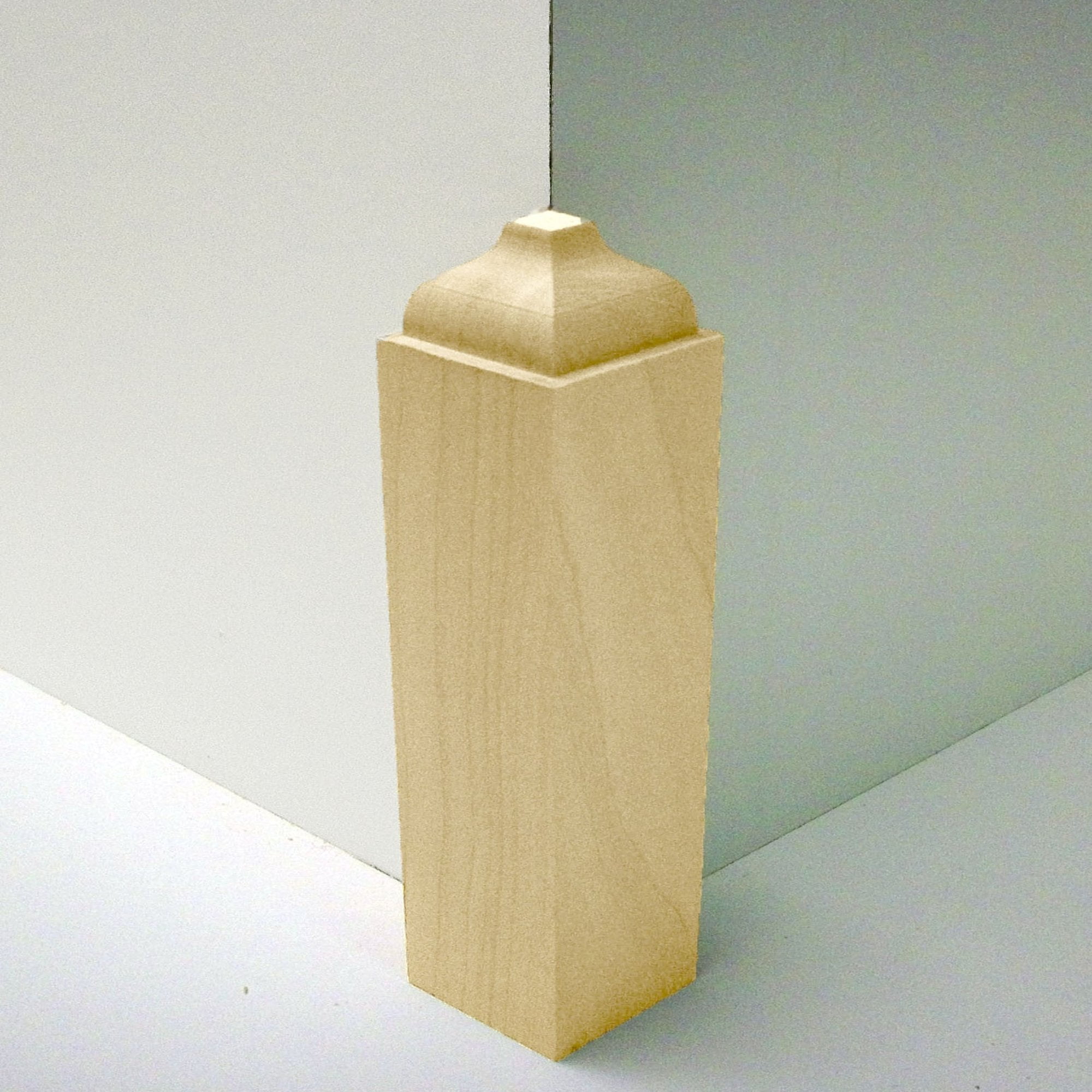 Hardwood Baseboard Outside Corner Block 1-3/8" Square x 6-1/2" Tall ...