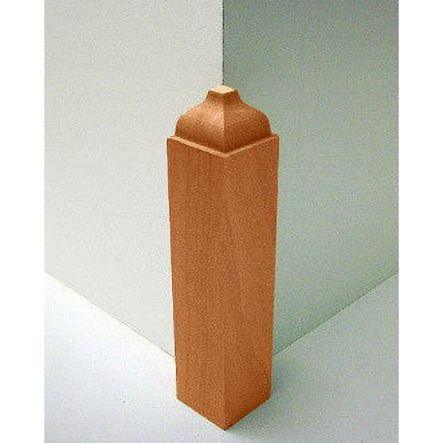 Hardwood Baseboard Outside Corner Block 1-3/8" Square x 6-1/2" Tall ...