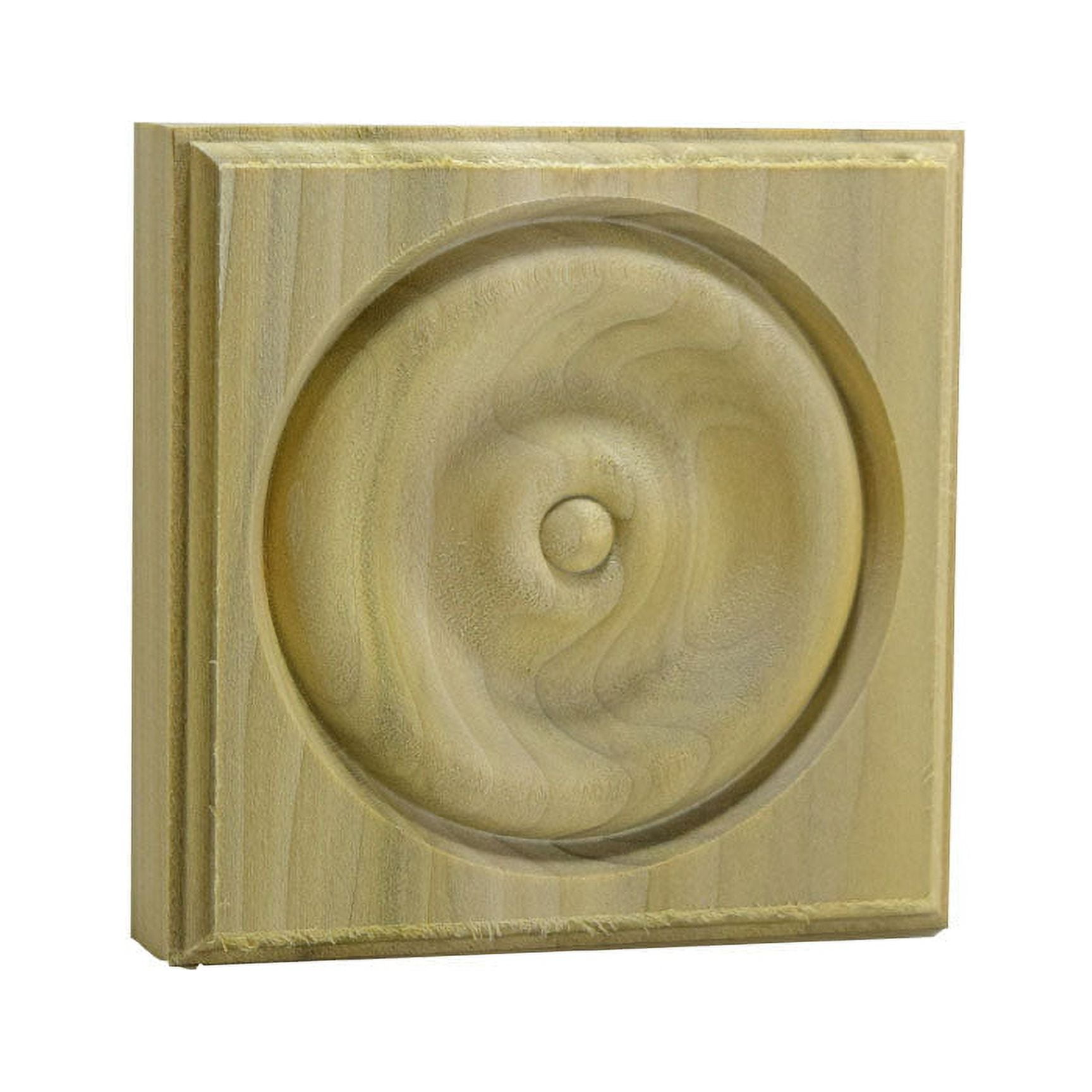 Hardwood Casing Corner Rosette Block 1" x 4" Square EWAP40, Poplar ...
