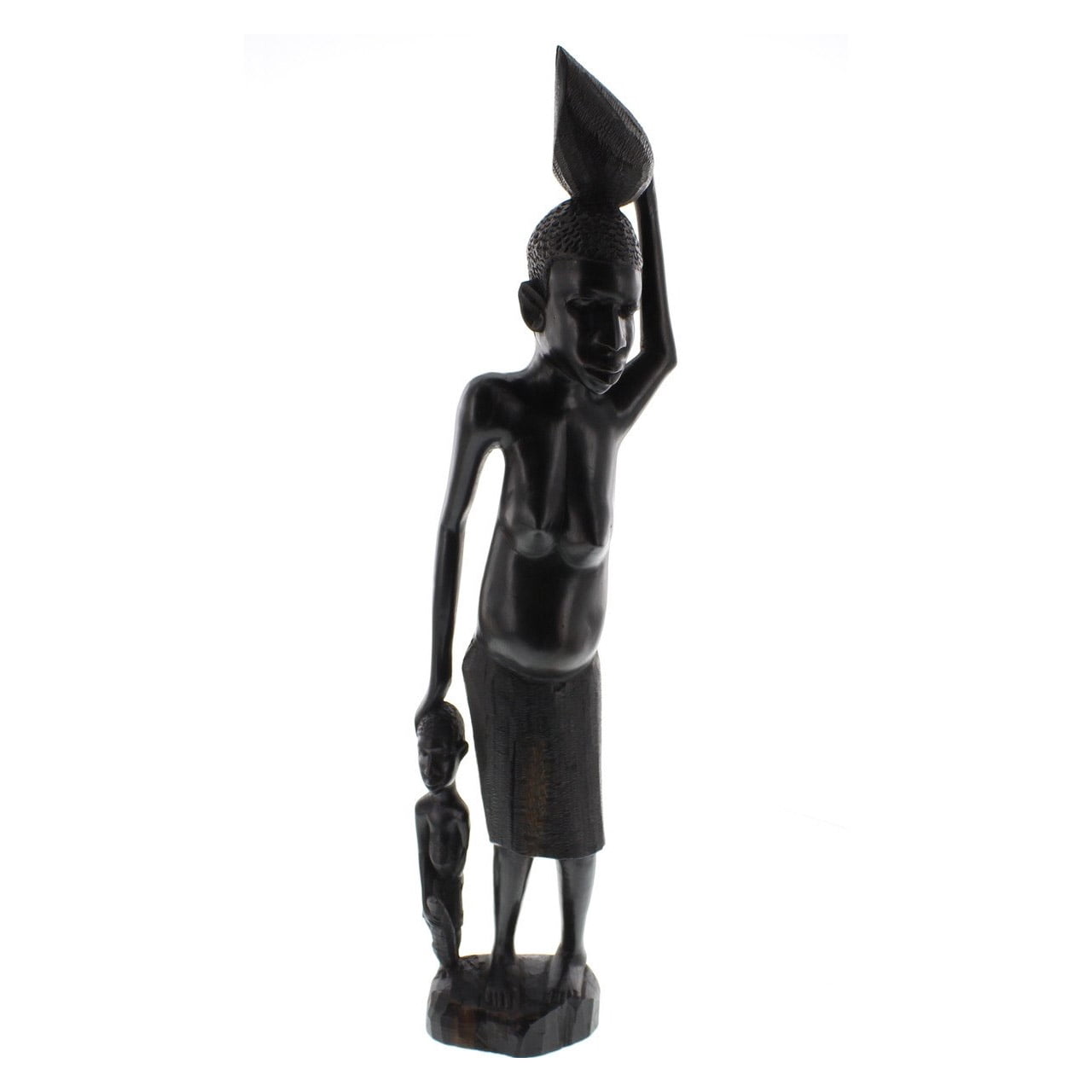 Hardwood Collectible Figurine Makonde Woman and Child - Walmart.com