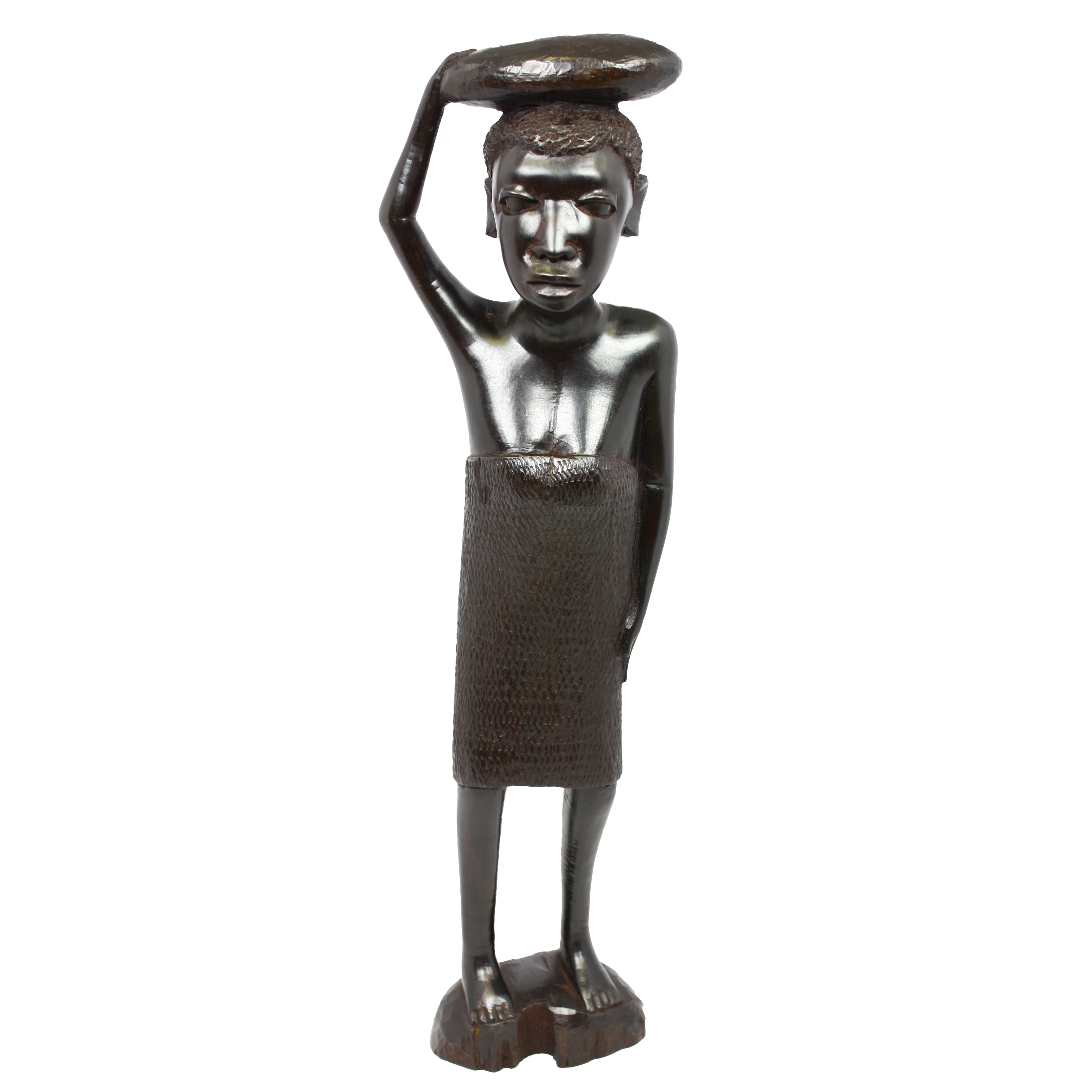 Hardwood Collectible Figurine Makonde Woman with Load - Walmart.com