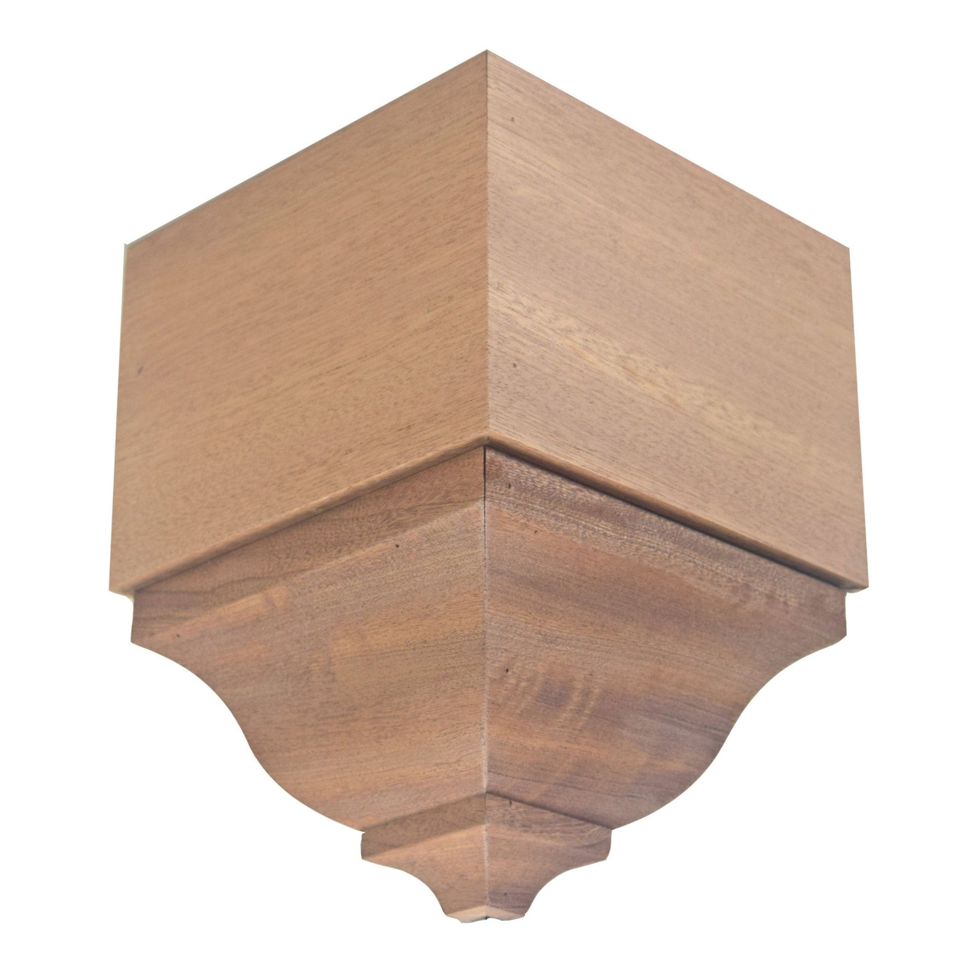 Hardwood Crown Molding Outside Corner Block EWCR83, Sapele Mahogany ...