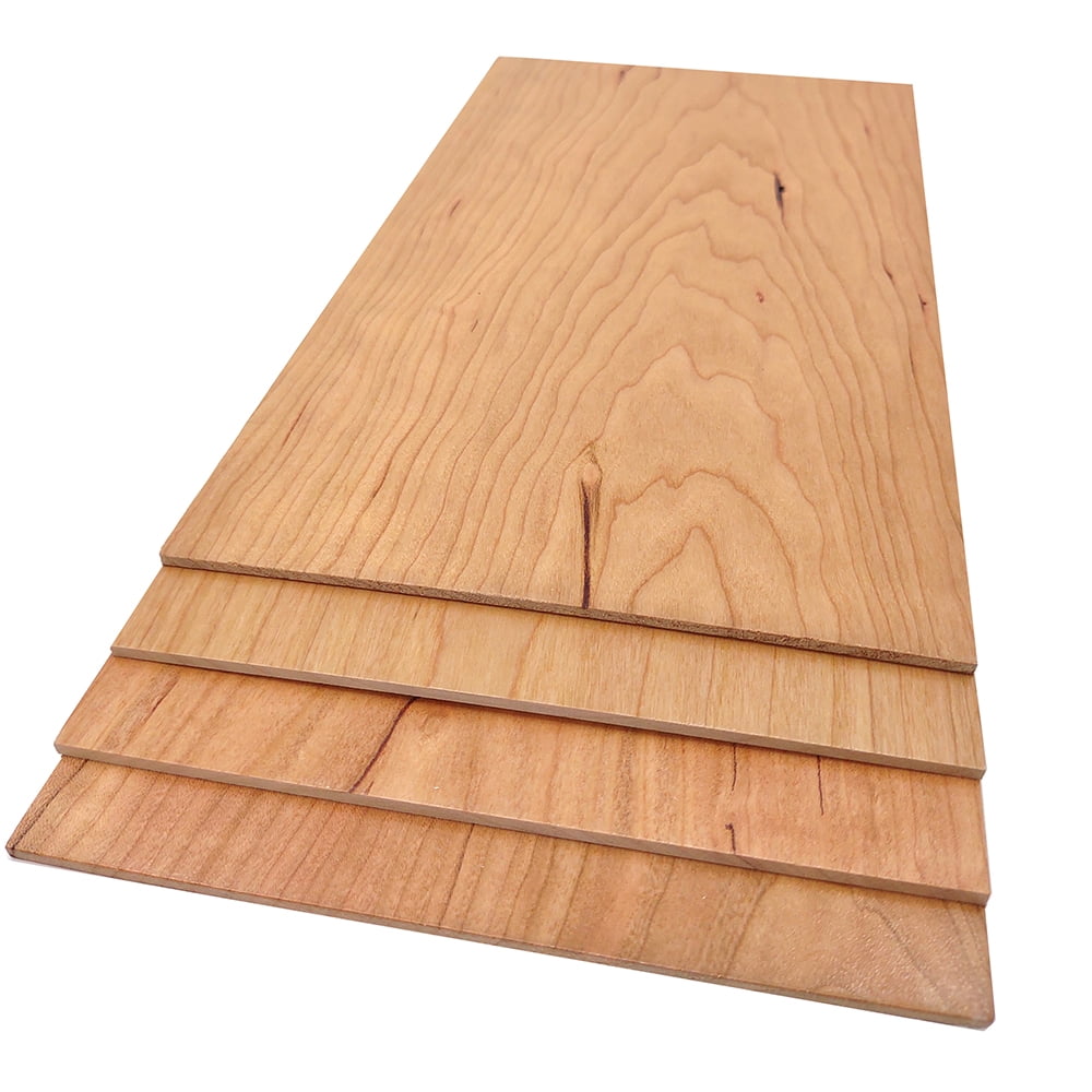 The Hardwood Edge Cherry Wood Planks - 4-Pack Cherry Finished Wood ...