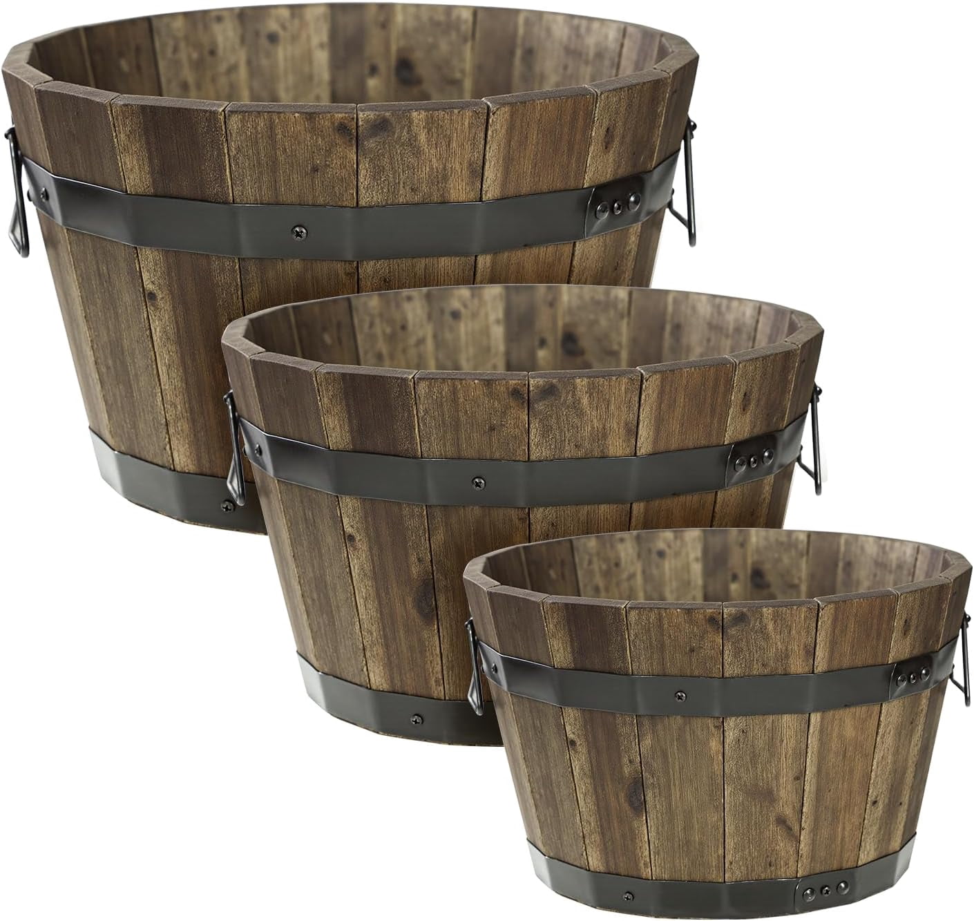 Hardwood Outdoor Flower Box, Durable Acacia Wood Flower Boxes for ...