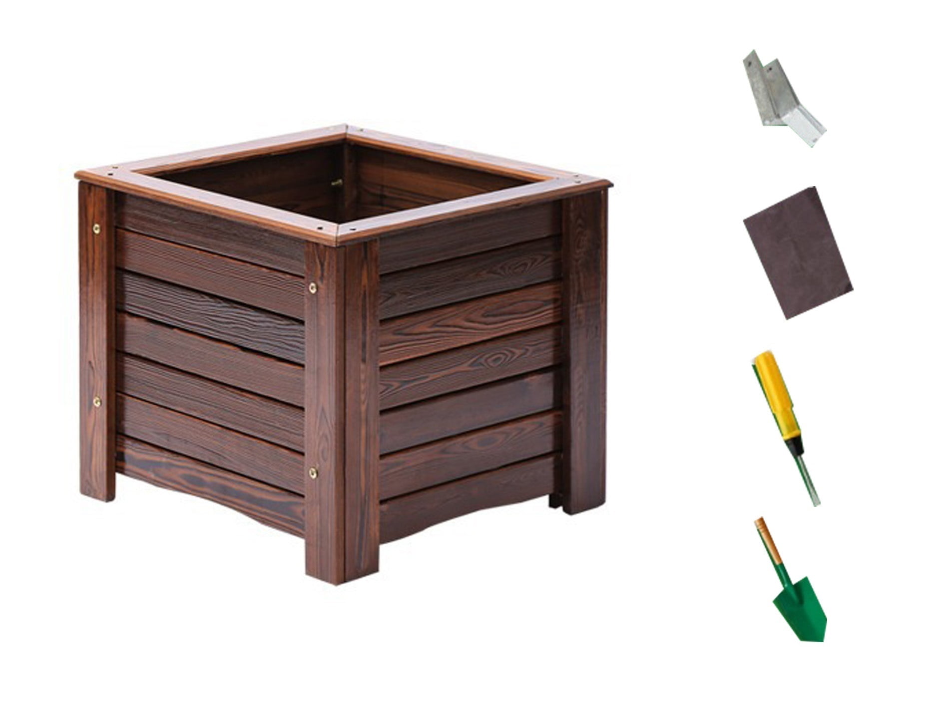 Hardwood Outdoor Flower Box, Durable wooden flower box for outdoor use ...